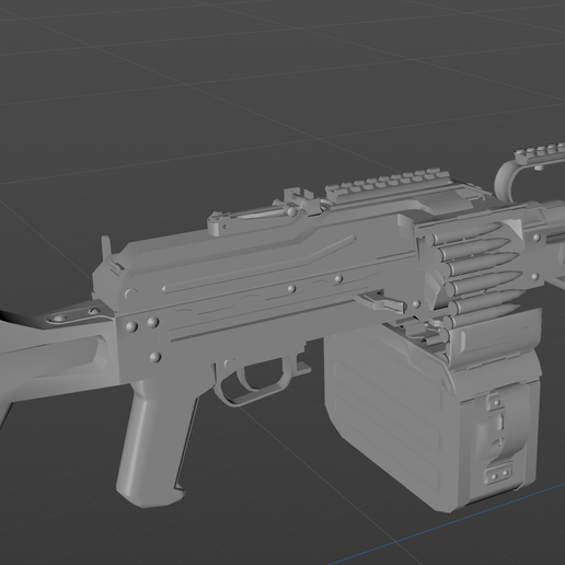 OBJ file Russian PKP (6P41) machine gun 3D model material-1 🔫 ・3D print ...
