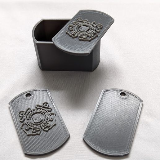 💂 Coast Guard Dog Tag Box with Lids・ STL File for 3D printing・Cults