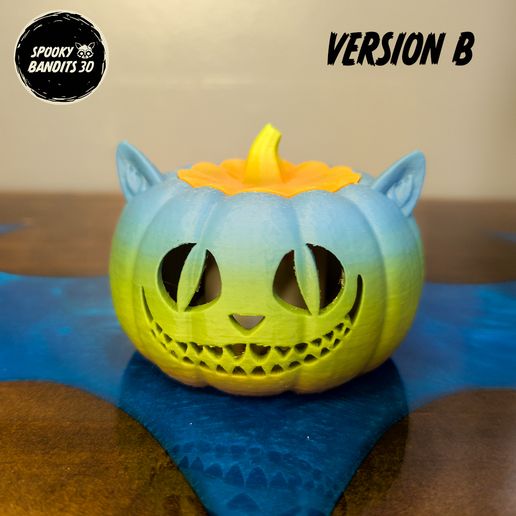 🐱 Cat Jack o' Lantern Pumpkin・Free STL File for 3D printing・Cults