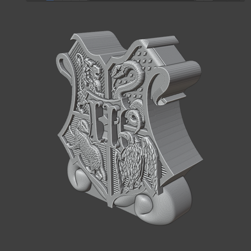 STL file harry potter hogwarts logo 🕯️ ・3D printer design to download・Cults