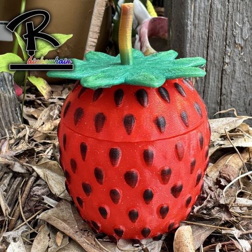🍓 Strawberry Stash・ STL File for 3D printing・Cults