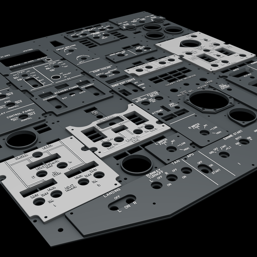 ️ Boeing 737 Overhead Panels・ STL File for 3D printing・Cults
