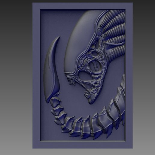 👽 Alien CNC・ STL File for 3D printing and CNC machining - Laser cutting ...