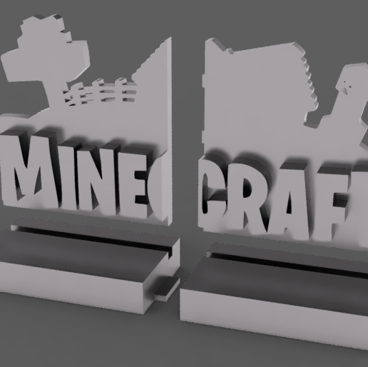 Free STL file Minecraft Logo Decorative Stand 🎮 ・3D printable model to ...