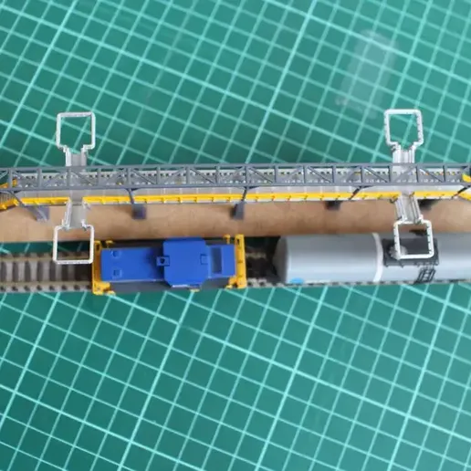🪖 N Scale Tank Car Loading Bridge With Safety Cage・ STL File for 3D ...