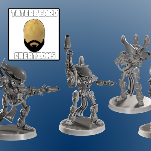 🔮 Future Elves Ghost Robot Squad-Pew pew・ STL File for 3D printing・Cults