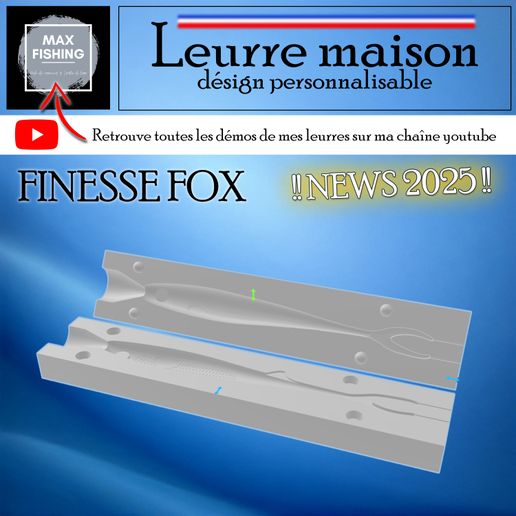 STL file Leurre souple "Finesse FOX" | Moule 🦊 ・3D print object to ...