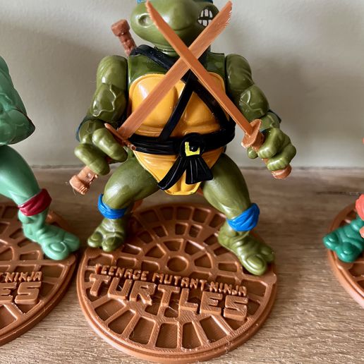 🦸 TMNT Figure Stand・ STL File for 3D printing・Cults