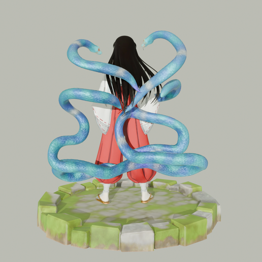 🎲 Kikyo Priestess 3D Print Statue - Inuyasha Anime Figure・ 3D File for ...