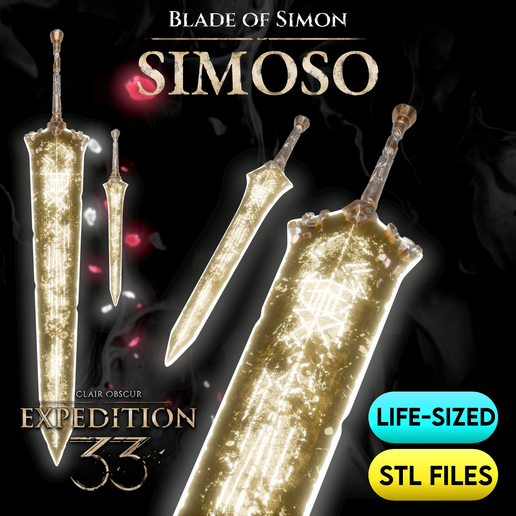 🗡️ Verso's Sword Simoso STL Files | Life Sized | High Detail・ 3D File ...