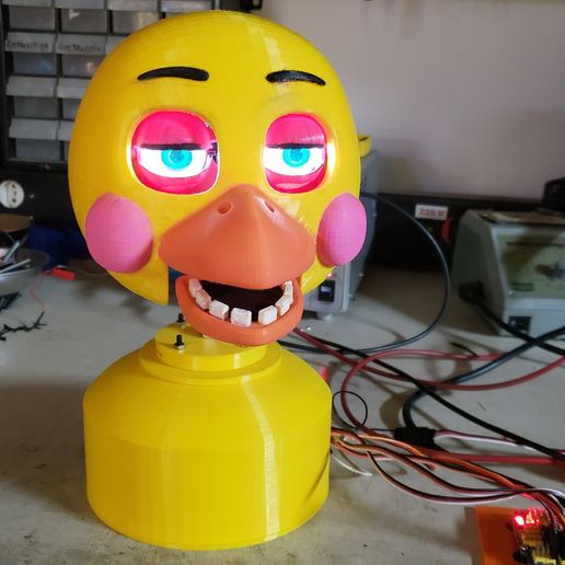 STL 文件 FNAF Toy Chica animatronic head 🦸 ・可下载 3D 打印模型・Cults