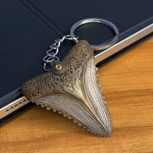 🦈 Shark tooth. Keychain/Amulet・Free STL File for 3D printing・Cults