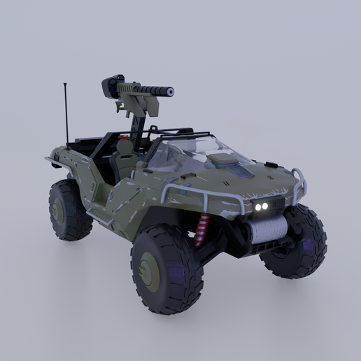 😇 Halo | Warthog Statue + 4 Swappable Turrets・ 3D File for 3D printing ...