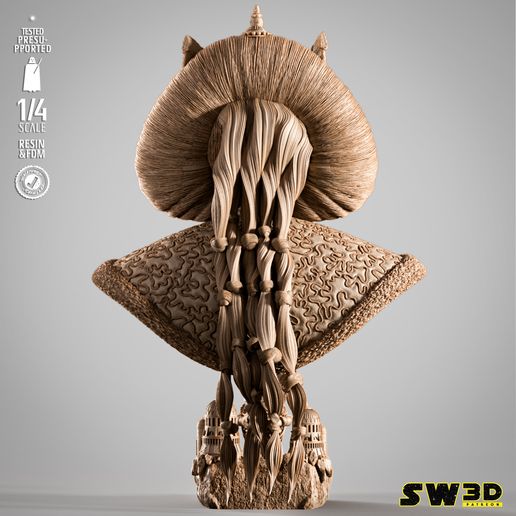 👤 PADME PORTRAIT BUST - TESTED AND READY FOR 3D PRINTING・ 3D File for ...