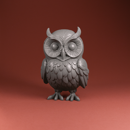 🦉 Búho de dibujos animados STL - Bonita escultura de búho imprimible en ...