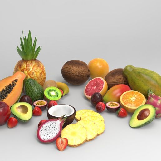 3D file Fruit Set 🍇 ・3D printable model to download・Cults