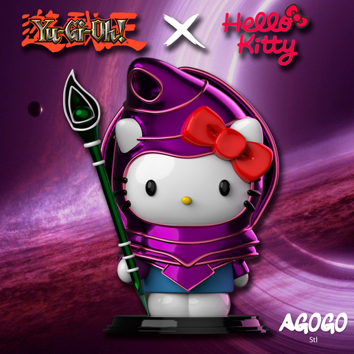 👋 Hello Kitty x Dark Magician・Free STL File for 3D printing・Cults