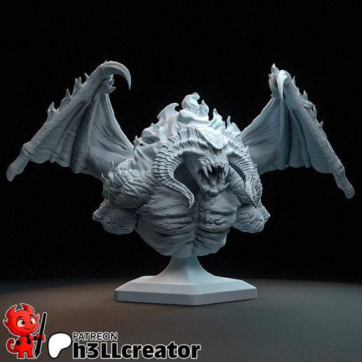👤 Bust of Balrog・ STL File for 3D printing・Cults