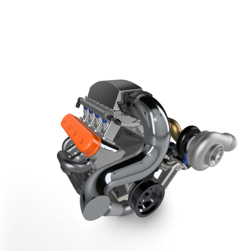 🌆 LSX Single Turbo N Twin Turbo combo engine set・ STL File for 3D ...