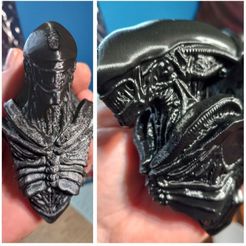3D printed Xenomorph Bust Wall Mount • made with Bambu p1s・Cults