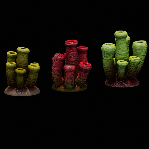 🪸 aquarium / terrarium decoration coral set 2・Free STL File for 3D ...