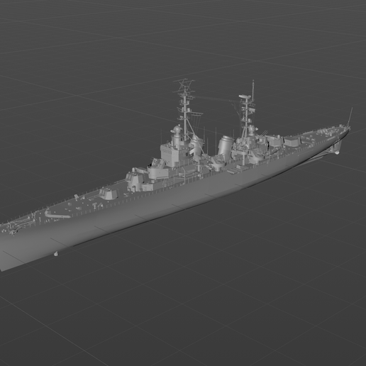🚢 3D model of the Soviet cruiser "Ochakov"・ OBJ File for 3D printing・Cults