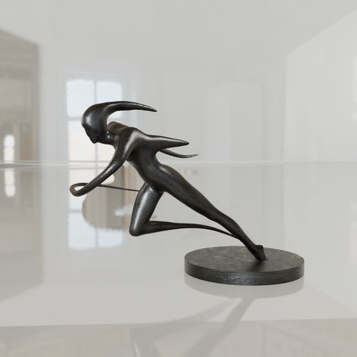 🗿 Runner Sculpture-Minimalist 3D Design・ STL File for 3D printing・Cults