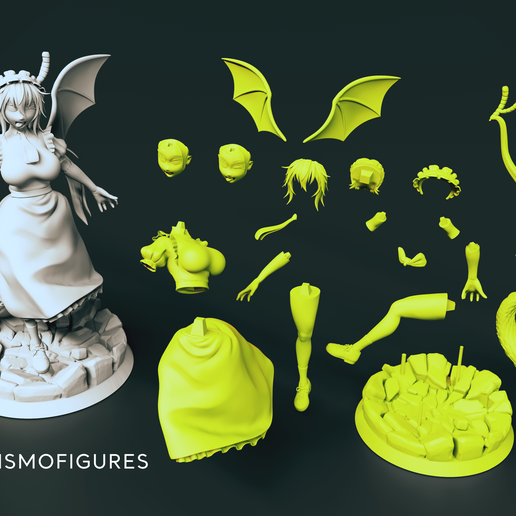 🐉 Tohru - Kobayashi-san Chi no Maid Dragon.・ 3D File for 3D printing・Cults