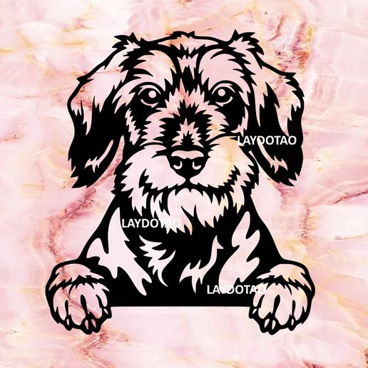 STL file miniature schnauzer miniature schnauzer mural wall decoration ...