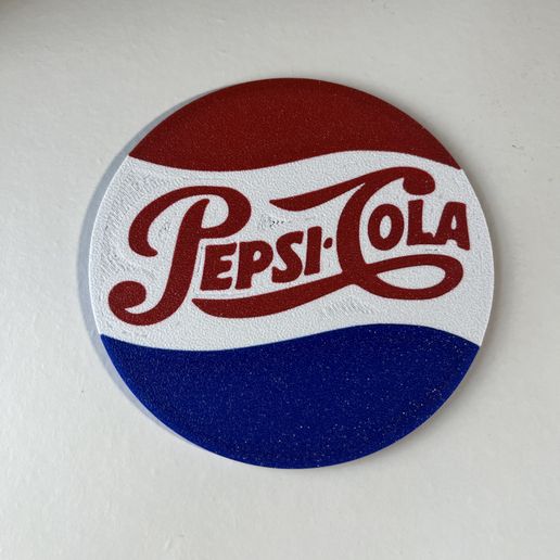 🍹 PEPSI VINTAGE COASTER・Free STL File for 3D printing・Cults