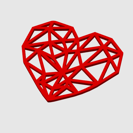 3MF file GEOMETRIC HEART WALL 💜 ・3D printer model to download・Cults
