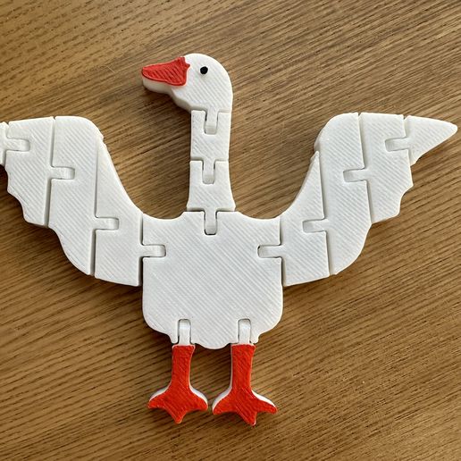 🧸 Flexible articulated goose・Free STL File for 3D printing・Cults