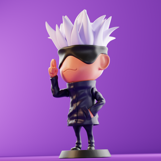 STL file Satoru Gojo Chibi - Jujutsu Kaisen 💬 ・Template to download and ...