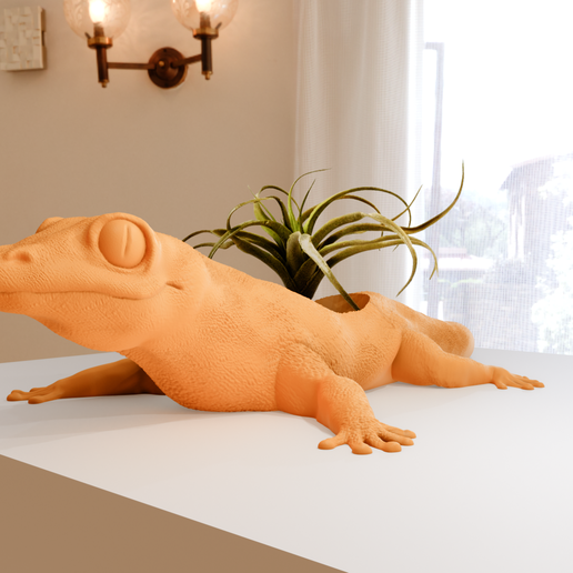 🪴 gecko planter pot flower vase stl・ STL File for 3D printing・Cults