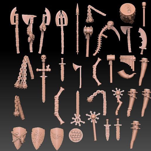 🔫 Savage Weapons Megapack Royalty Free Version・ 3D File for ・Cults