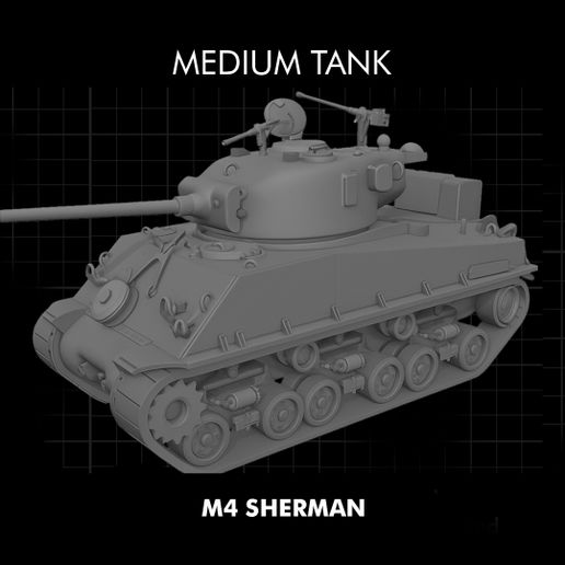 🌆 M4 sherman・ 3D File for 3D printing・Cults