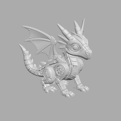 🐉 Clockwork Dragonlet – 3D Printable Model・ STL File for 3D printing・Cults
