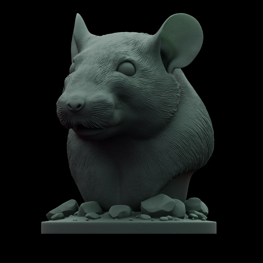 🐀 rat bust・ STL File for 3D printing・Cults