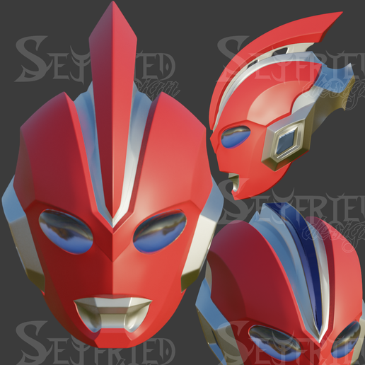 🪖 Ultraman Omega Cosplay Helmet・ STL File for 3D printing・Cults