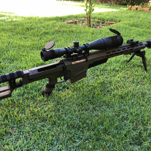 🔫 Echo1 M28 Airsoft sniper rifle MRAD kit・ STL File for 3D printing・Cults