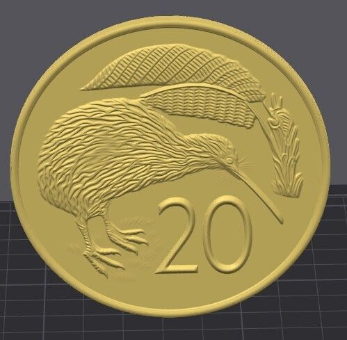 🪙 NZ 20 cent coin coasters from the 1980s・ STL File for 3D printing・Cults