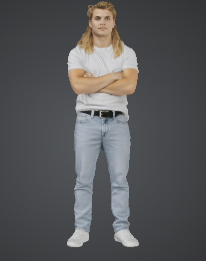 ♂️ Casual Standing Male Figure with Mullet・Free STL File for 3D ...