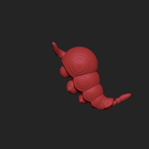 🐉 Figure of Caterpie Pokemon High definition・ 3D File for ・Cults