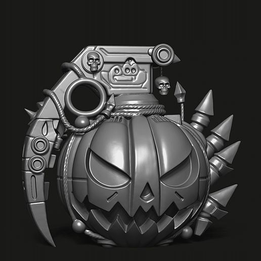 🎃 Halloween Grenade Pumpkin – Spooky Decor・ STL File for 3D printing・Cults