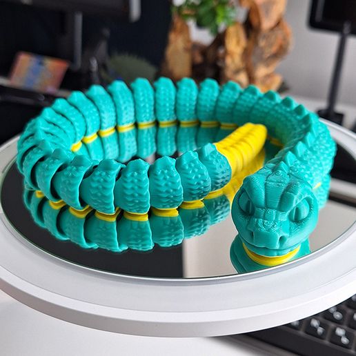 🐍 Flexi Snake - Fun cartoon articulated toy・ 3D File for 3D printing・Cults
