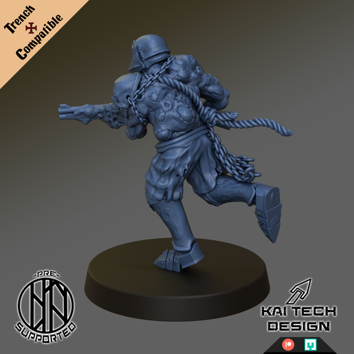 💂 Corpse Guard - ranged, Trench Compatible, Chaos, Heretic・ 3D File for ...