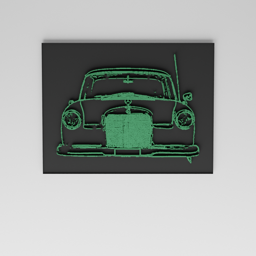 🚗 Mercedes Silhouette Outline Wall Art 3D Picture Frame Pack・Fichier ...