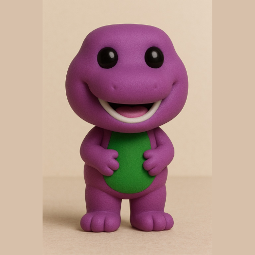 🐉 Barney figura estilo chibi・ STL File for 3D printing・Cults