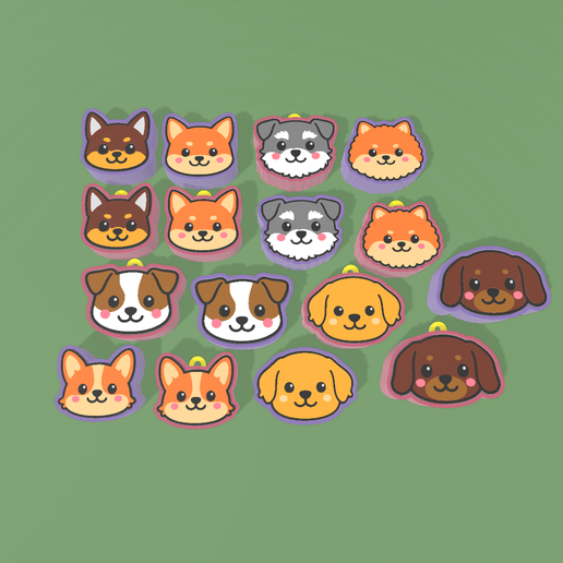 🐕 Dog Breeds Clicker Pack 2・ STL File for 3D printing・Cults