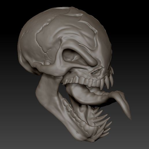 💀 Venom skull・ OBJ File for 3D printing・Cults